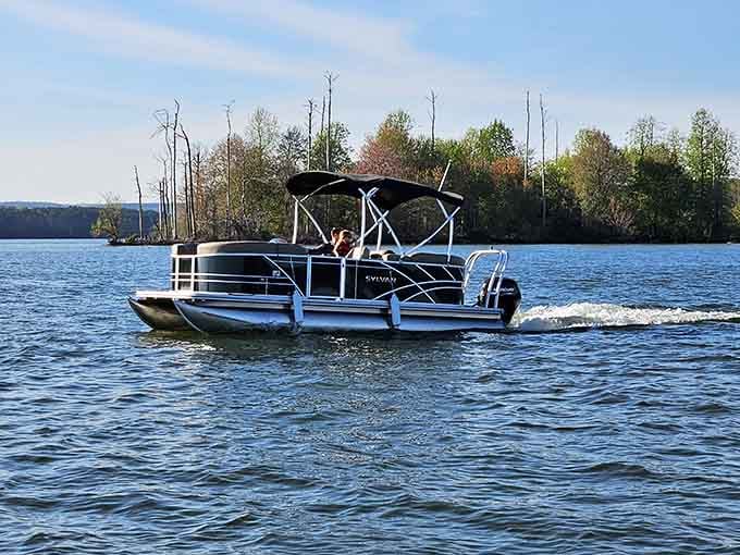 Pontoon boats offer the perfect pace for exploring 69,000 acres of pristine water and endless coves.