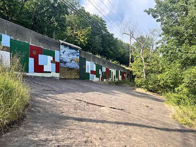Street art brings unexpected color to Holyoke's industrial landscape, proving creativity thrives everywhere.