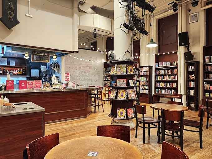 String lights and good coffee transform book browsing into an all-day affair worth canceling for.