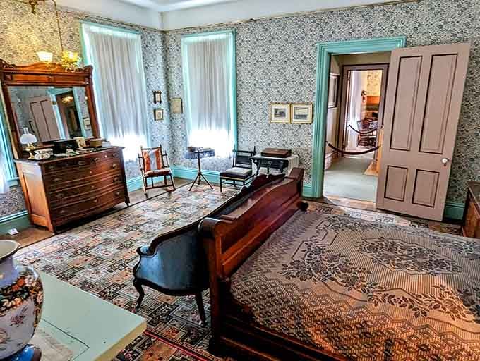 Lucretia Garfield's winter bedroom shows how Victorian elegance met practical comfort in ways that still feel inviting today.