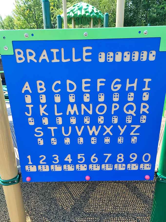 Braille learning panels turn playtime into an inclusive educational experience that actually feels fun, not like homework.