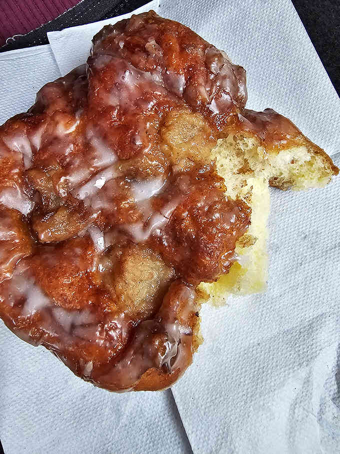 This apple fritter could double as a small throw pillow, except it's infinitely more delicious and socially acceptable to eat.