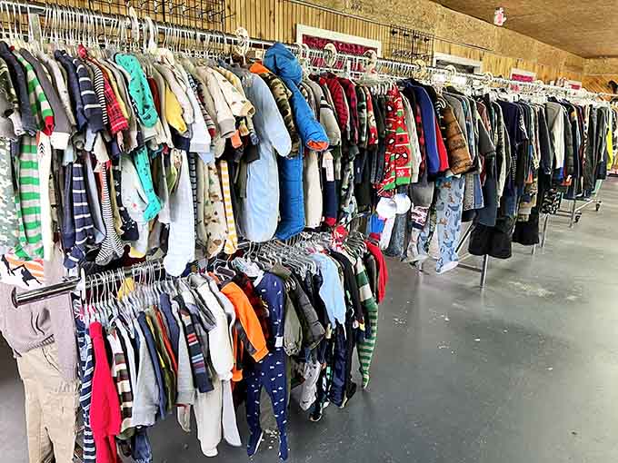 Tiny clothes, huge selection! The children's section offers everything from playground-ready to picture-day perfect.