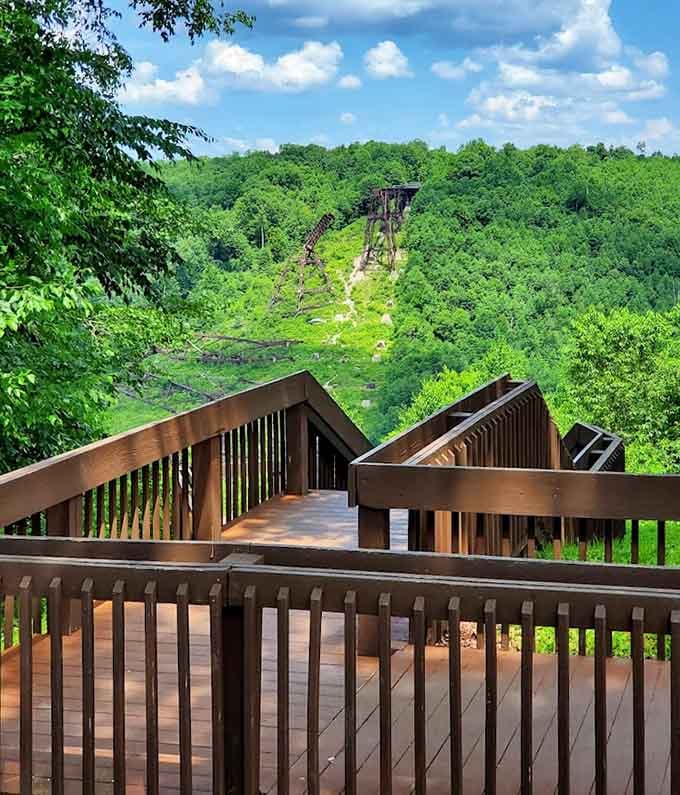 Modern design meets historical preservation in this thoughtfully crafted pathway that respects what came before.