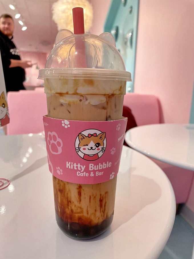 The "Brown Toe Bean" drink looks exactly like its name suggests, and somehow that makes it even more delightful.