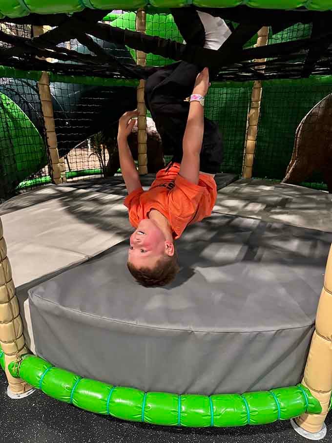 This rope climbing net is where future American Ninja Warriors discover their calling at age seven.