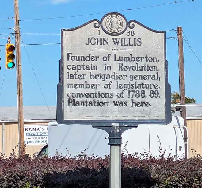 Historical markers remind us that Lumberton's story goes way back, long before anyone worried about Wi-Fi passwords.