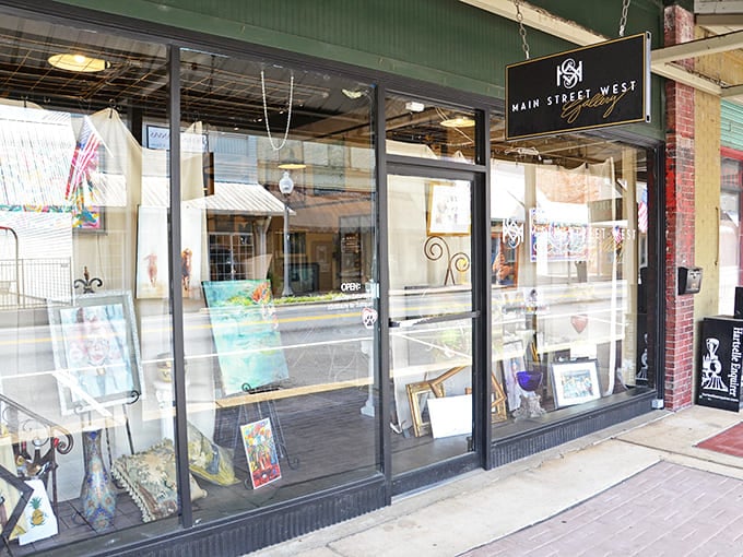 Main Street West's gallery window displays local artwork that tells Hartselle's stories&mdash;proof that creativity thrives far beyond metropolitan boundaries.