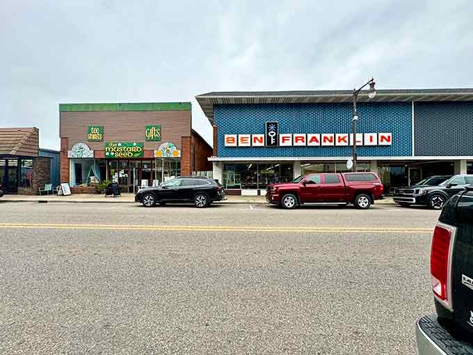 Local shops line the streets, offering everything from Ben Franklin's to gifts without a chain store in sight.