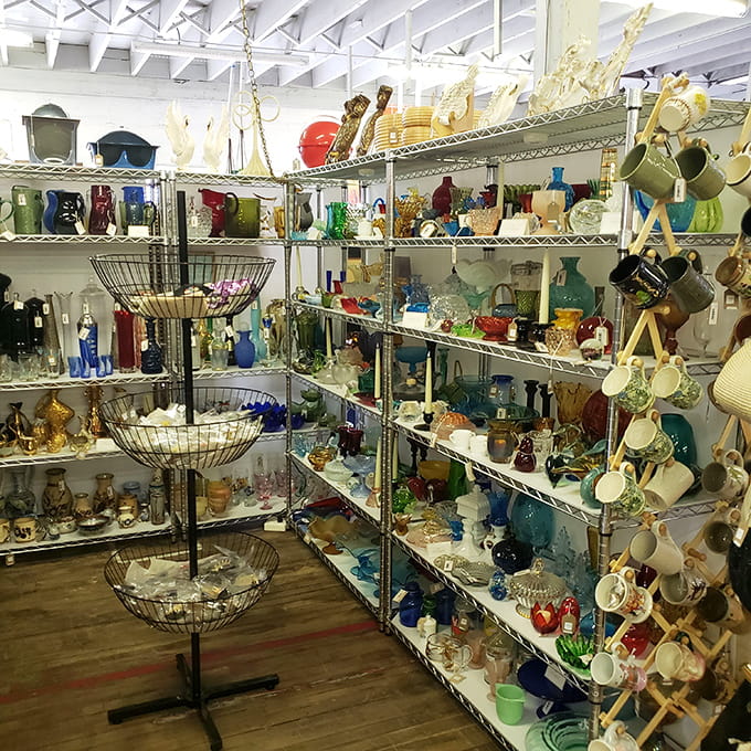 This glassware collection sparkles like a rainbow made of nostalgia and mid-century modern dreams come true.