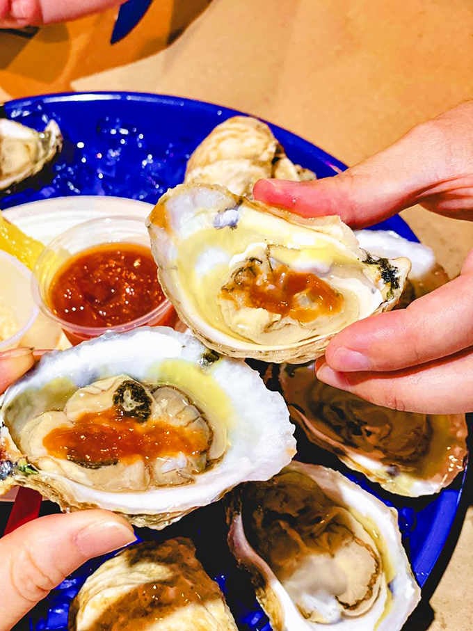 Fresh oysters on the half shell, because sometimes simple perfection needs no introduction or explanation.