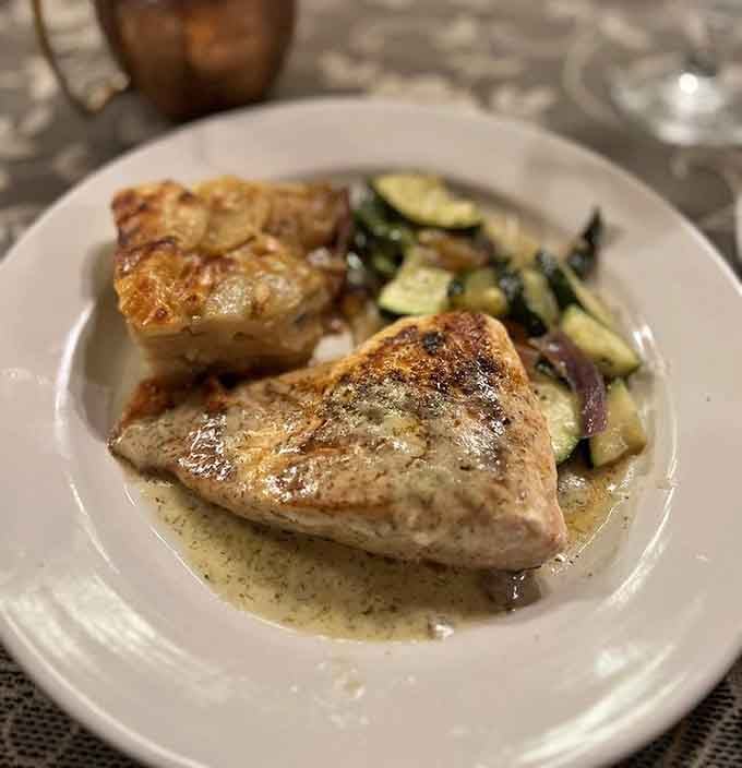 Perfectly seared salmon in West Texas might seem unlikely, but this kitchen clearly didn't get that memo about limitations.