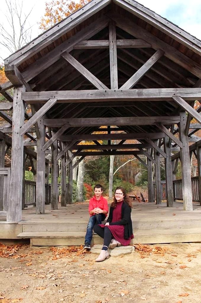The covered pavilion offers shelter and Instagram opportunities in equal measure, because why choose between practical and photogenic?