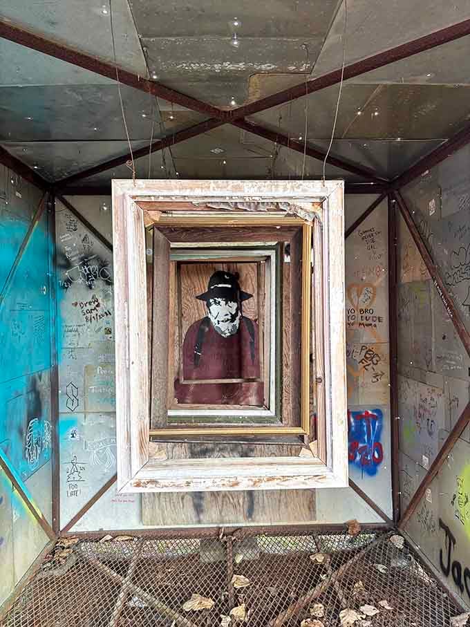 This framed portrait takes "looking inside yourself" to a whole new level that's equal parts fascinating and slightly unsettling.