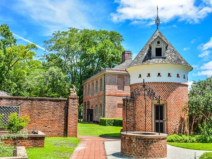 Tryon Palace gardens where even the flowers seem to understand they're part of something historically significant.