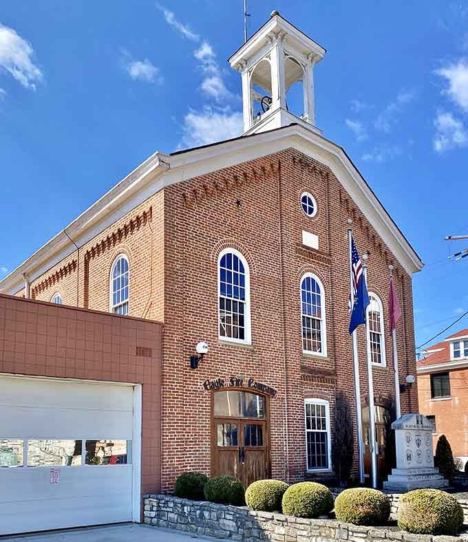 Town Hall's classic brick facade and white cupola show that government buildings can actually be architectural eye candy.