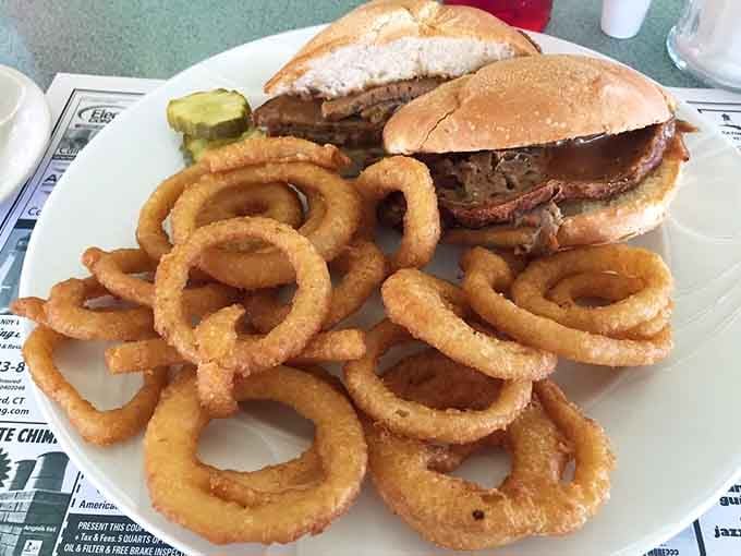 That meatloaf sandwich paired with onion rings proves that some combinations are simply meant to be, like peanut butter and jelly.