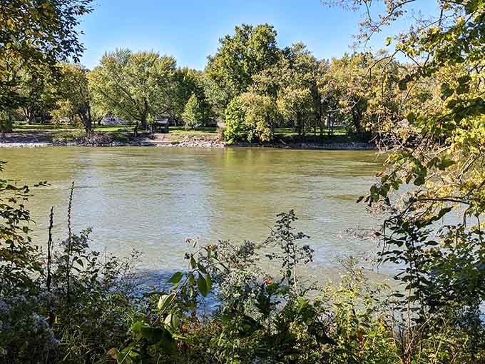 The Fox River flows peacefully through Ottawa, offering serene views that remind you why people settled here generations ago.