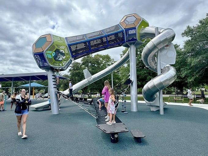 The Hedra Towers look like something straight out of a theme park, minus the admission fee.