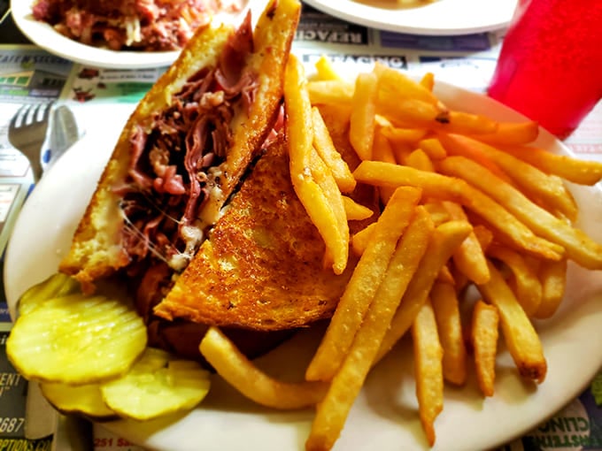 The patty melt: where bread, beef, and cheese perform a culinary tango so perfect it should have its own Broadway show.