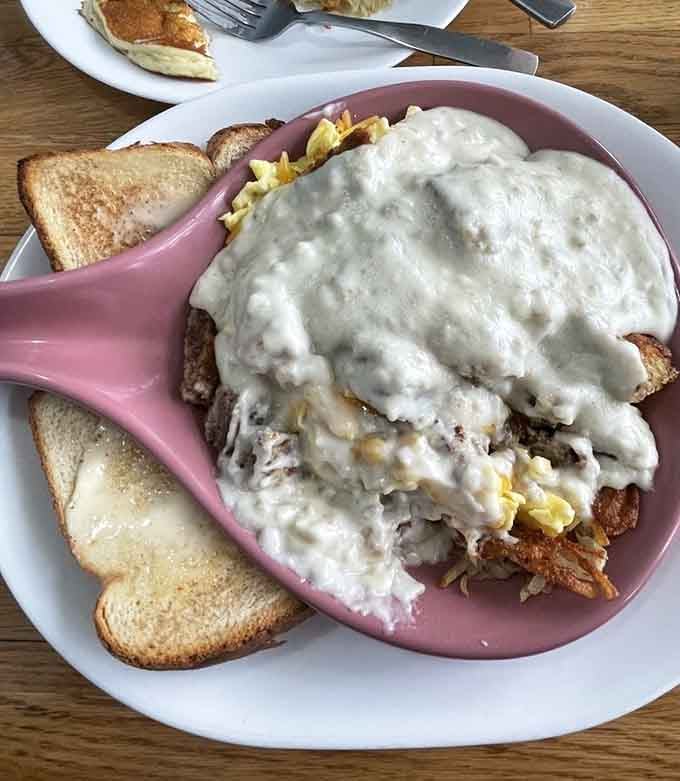Chicken fried steak smothered in country gravy makes you understand why comfort food earned its name in the first place.
