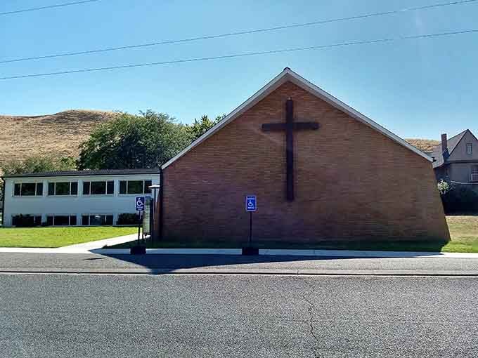 Simple church architecture that focuses on what's inside rather than impressing passersby with unnecessary flourishes.