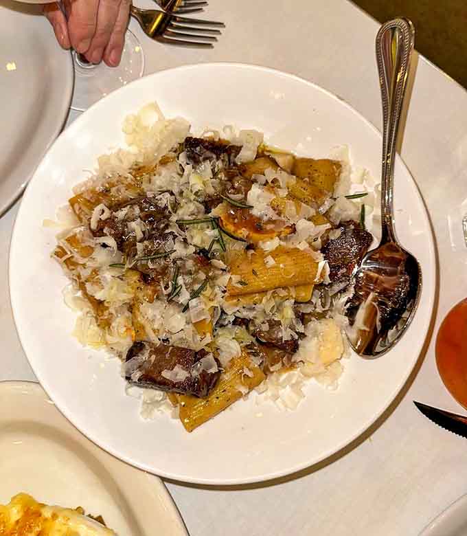 Coffee-braised short rib rigatoni proves this kitchen knows pasta isn't just about the noodles, it's about the journey.