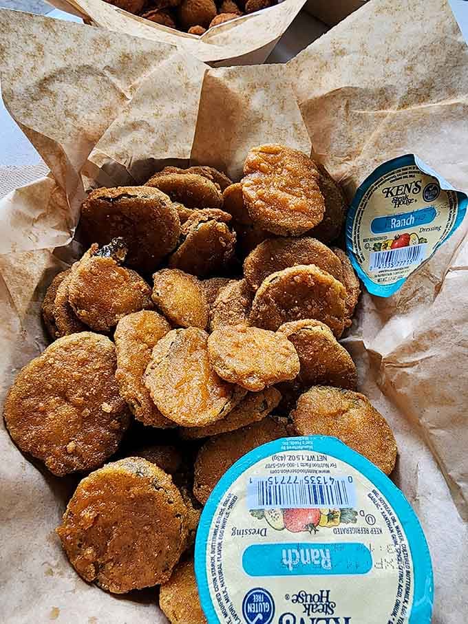 Golden fried pickles that prove Southern cooking knows exactly what it's doing, even when it's happening underground.