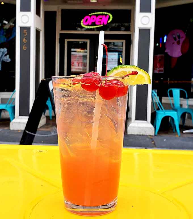 This cherry-topped beauty is what happens when nostalgia meets mixology and they decide to throw a party together.