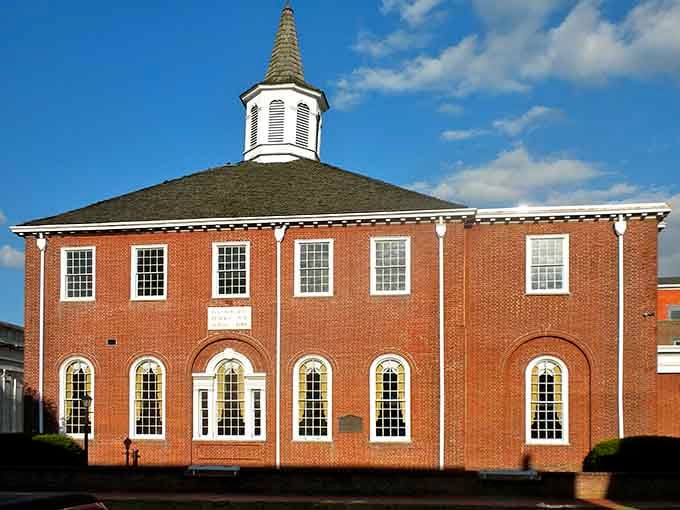 Salem Courthouse stands as a brick testament to justice, architecture, and really impressive window symmetry from another era.