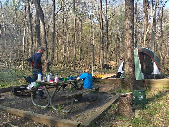 Real camping means picnic tables and tents, not Wi-Fi and room service, and somehow that's exactly the point.