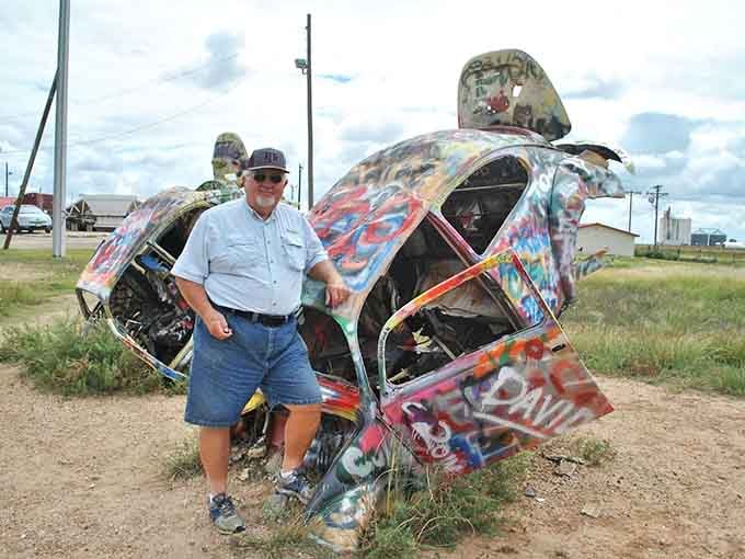 Strike a pose next to your freshly painted Bug because if you don't document it, did it even happen?