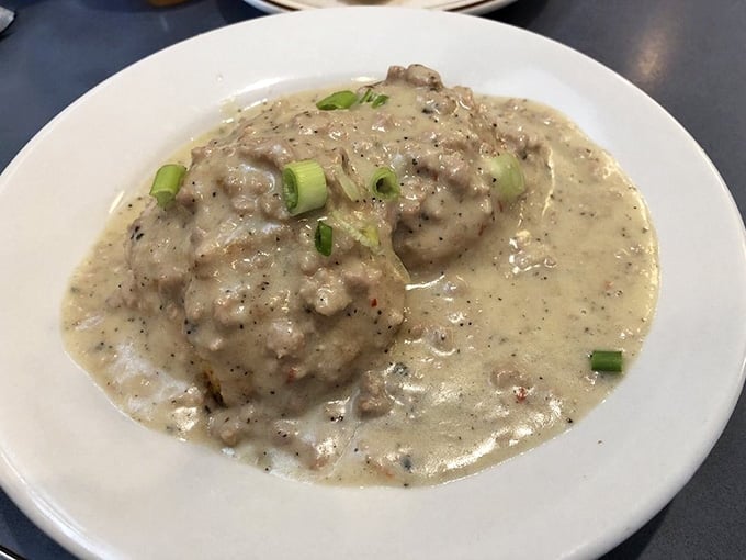 Green chile gravy so good it could make a grown person weep tears of pure joy.