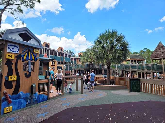 Families discover quickly that this playground has more square footage than most Manhattan apartments, and infinitely better views.