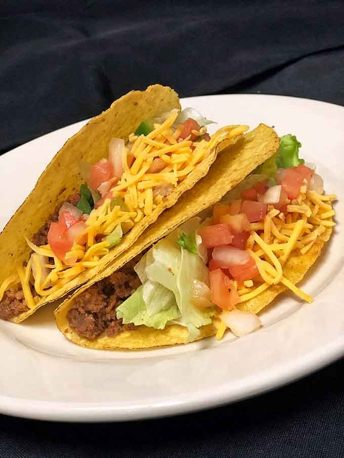 Tacos at a steak buffet might seem unexpected, but variety is the spice of life and these look absolutely delicious.