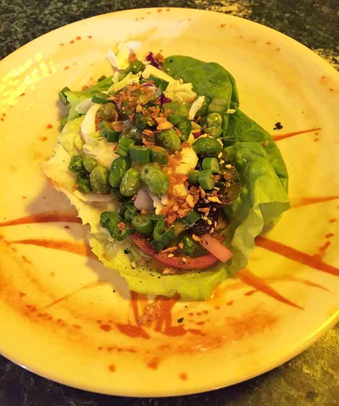 Fresh greens in a tiki bar? They're covering all the bases, including the ones your doctor mentioned.