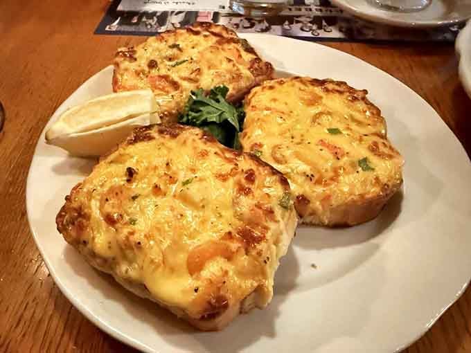 Seafood melts bubbling with cheese and possibility, proving that sometimes excess is exactly what the doctor ordered.