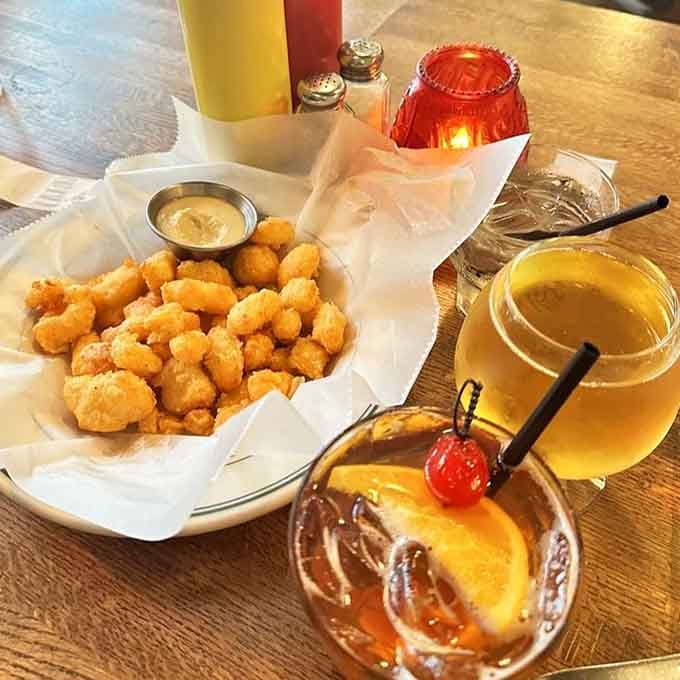 Golden cheese curds and a brandy old fashioned, the Wisconsin power couple that never goes out of style.