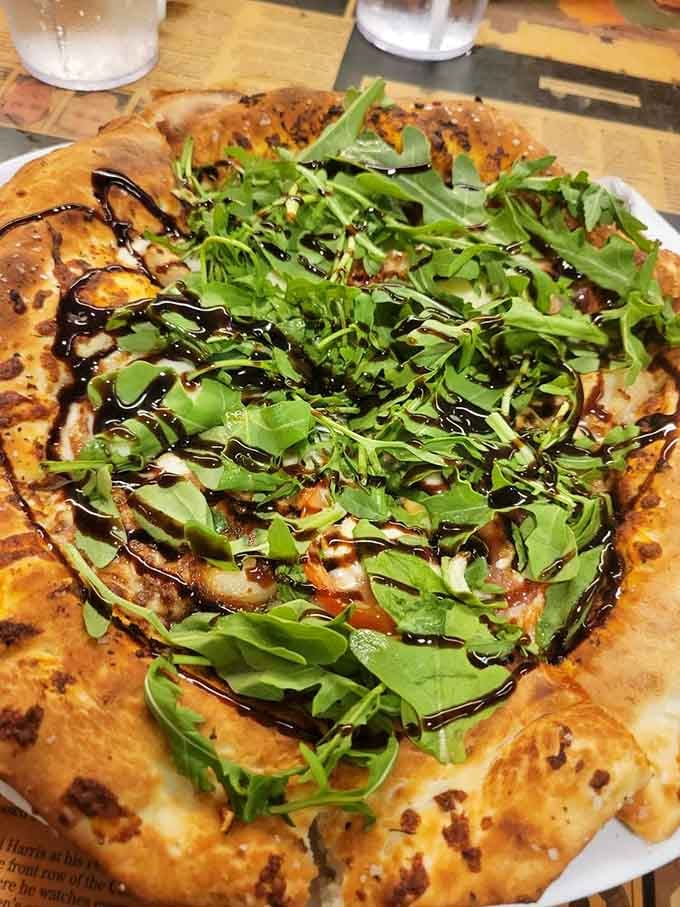 This arugula-topped pizza with balsamic drizzle proves The Sink does more than just legendary burgers and bar food.