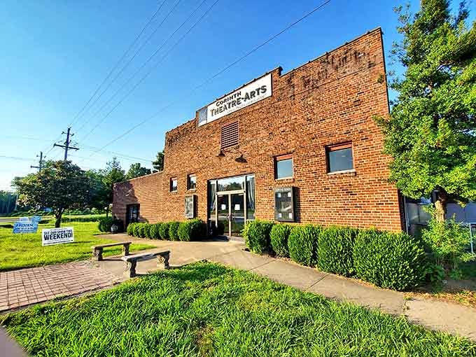 The Corinth Theatre Arts building keeps culture alive in this small town. Who needs Broadway when you've got homegrown talent and comfortable seats?
