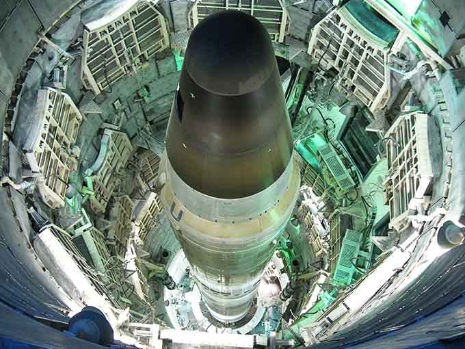 Looking down at a nine-megaton missile is the ultimate "don't press that button" moment in history.