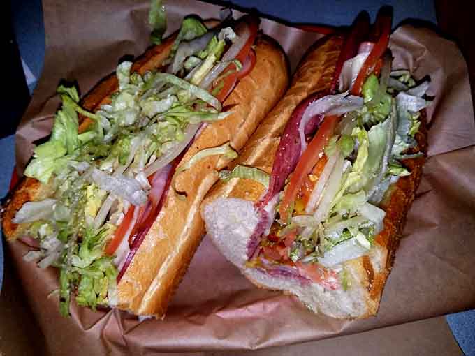 Look at those layers of Italian meats and fresh vegetables piled high, this is what sandwich dreams are made of.