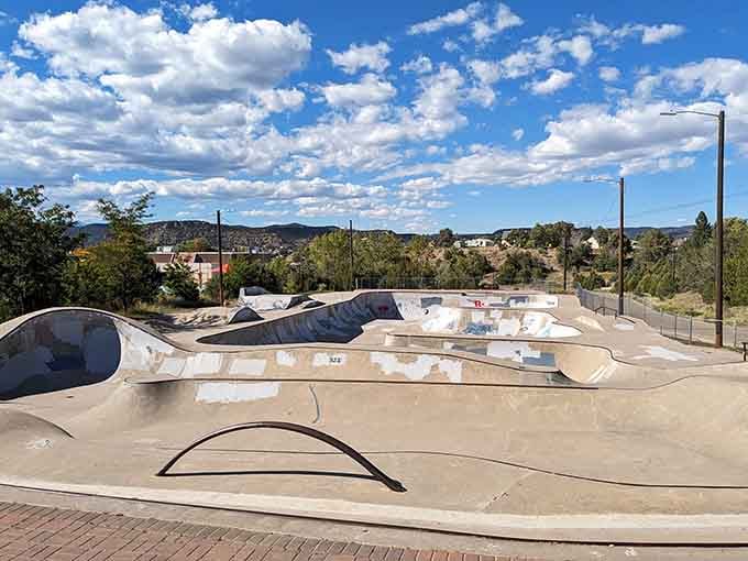 This skatepark offers more curves than a mountain highway, with significantly better views and less traffic to worry about.