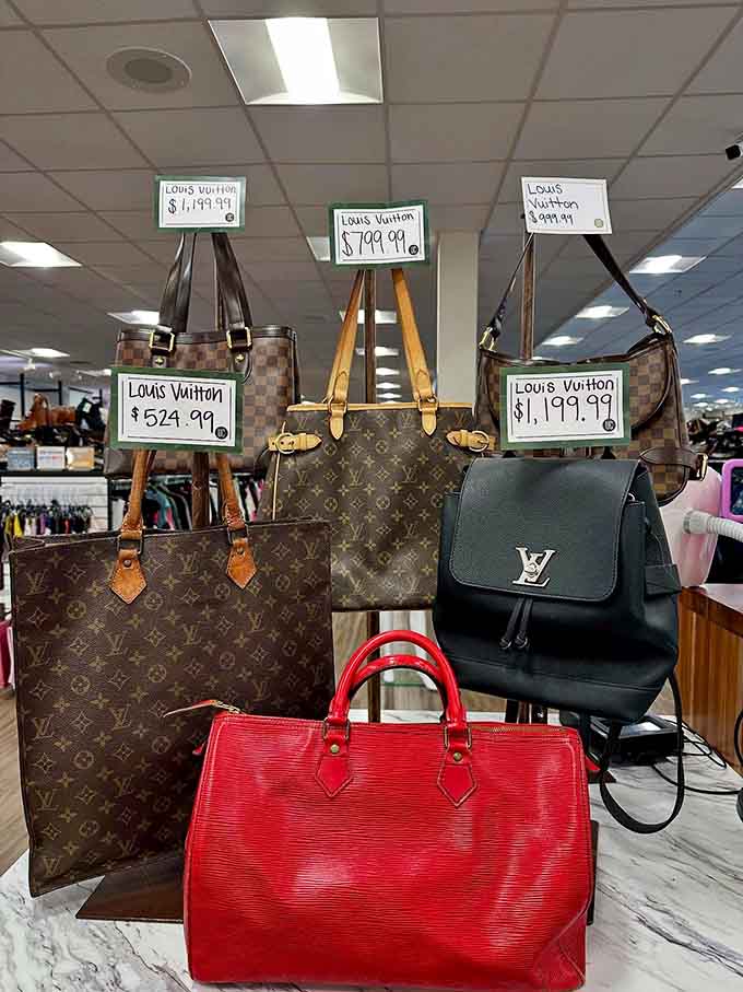 Louis Vuitton bags at prices that won't make your accountant weep, because luxury shouldn't require a second mortgage.
