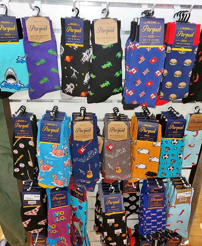 Novelty socks featuring everything from sharks to burgers, because your feet deserve personality and your wallet deserves relief.