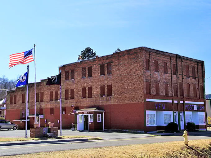 The VFW Post stands as a brick-and-mortar reminder of Pulaski's patriotic spirit, where veterans gather to share stories that deserve to be heard.