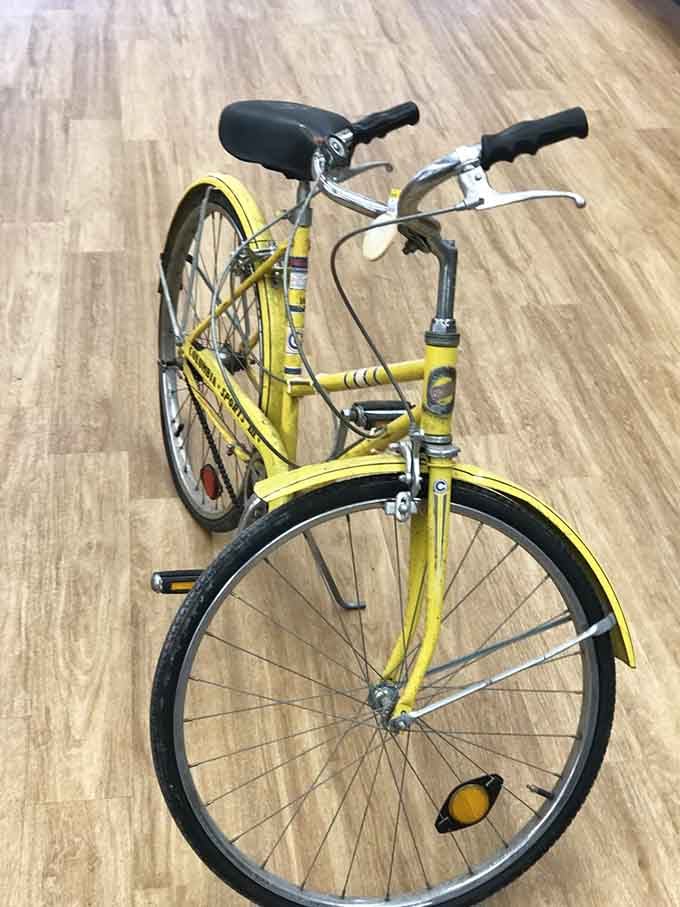 This cheerful yellow bicycle is ready to roll into someone's life and create new memories on Minnesota's scenic trails.