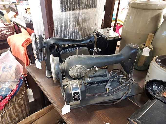 These vintage Singer sewing machines have stitched together more family stories than we'll ever know. Still beautiful, still functional, still coveted.
