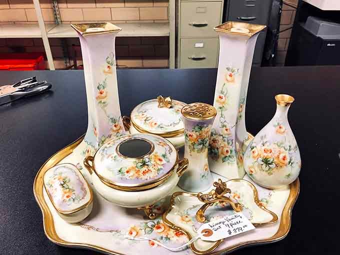 Delicate hand-painted porcelain that would make your grandmother gasp and immediately plan a tea party worthy of Downtown Abbey.