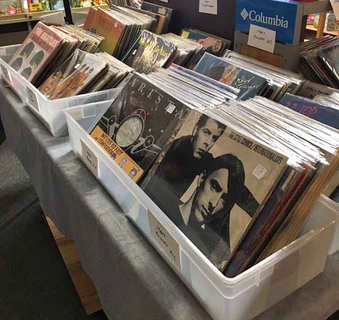 Vinyl records waiting to spin again, because some music just sounds better with a little nostalgic crackle and pop.